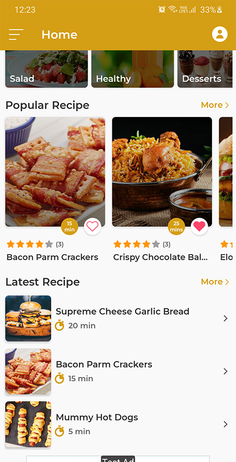 Android Recipe Book App (Cooking,Chef,Healthy Food, Admob with GDPR) by viaviwebtech